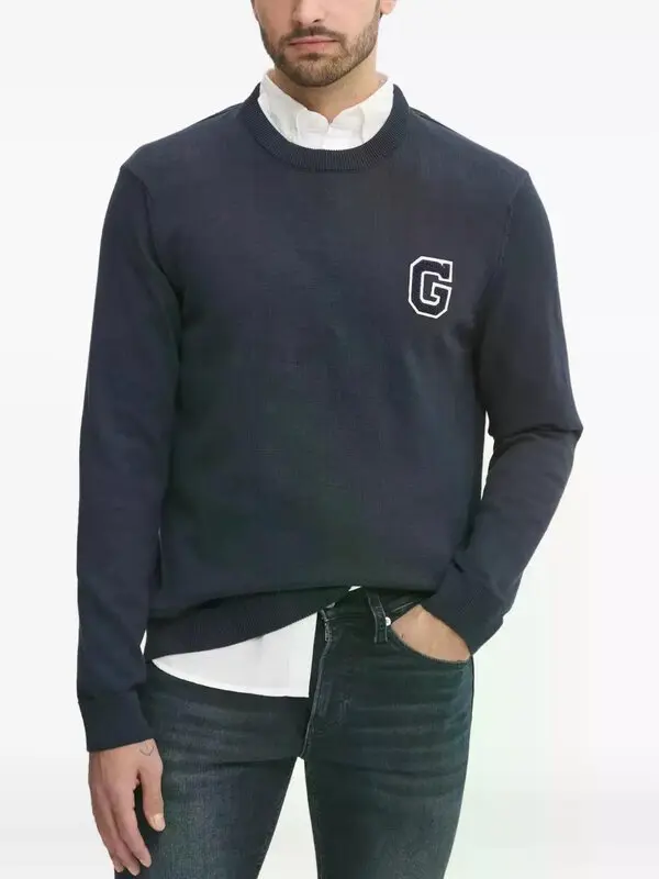 Gant Logo-appliqué Crew-neck Sweater