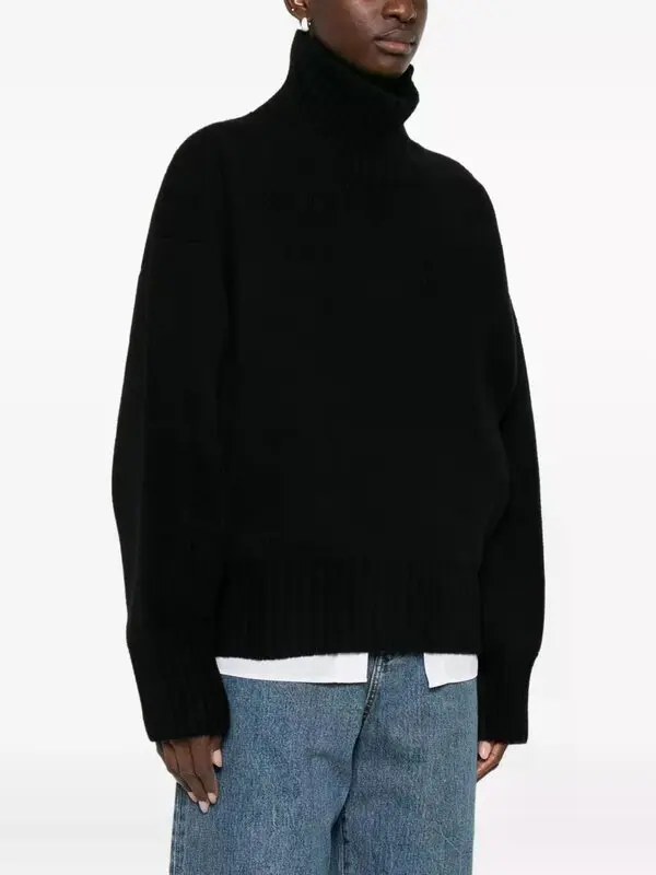 RÓHE Roll-neck Sweater - Black