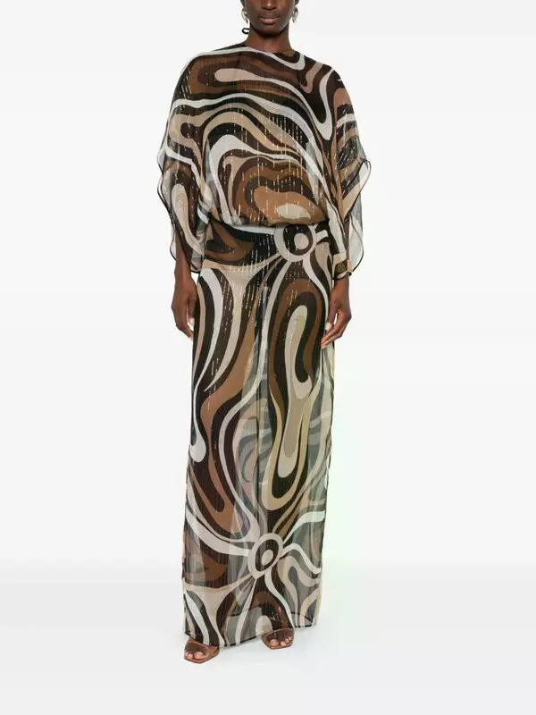 Emilio Pucci Puffy-sleeve Maxi Dress