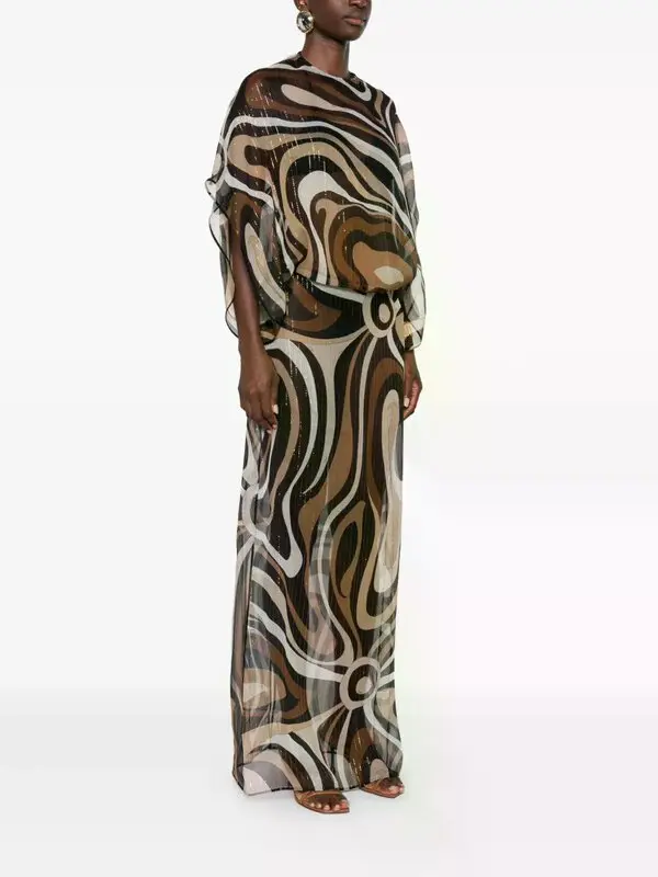 Emilio Pucci Puffy-sleeve Maxi Dress