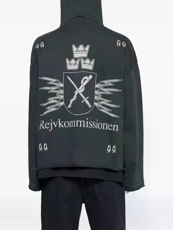 44 LABEL GROUP Raw-cut Zip Hoodie