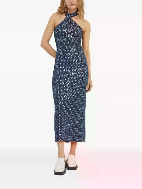 RÉSUMÉ Halterneck Midi Dress