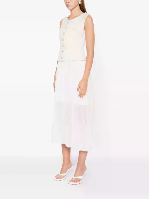 RAHIL HESAN Sleeveless Pleated Dress
