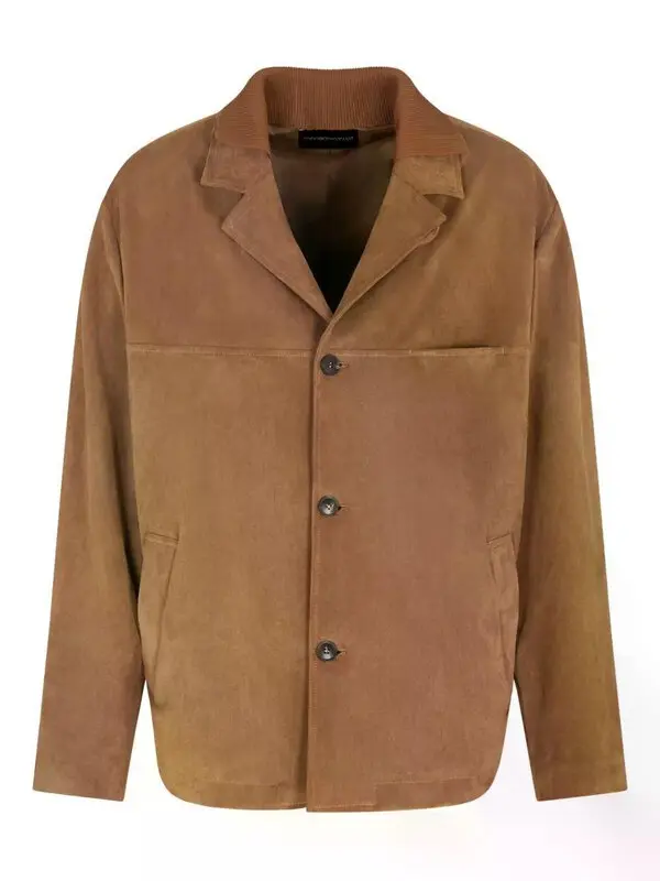 Emporio Armani Button-fastening Suede Jacket