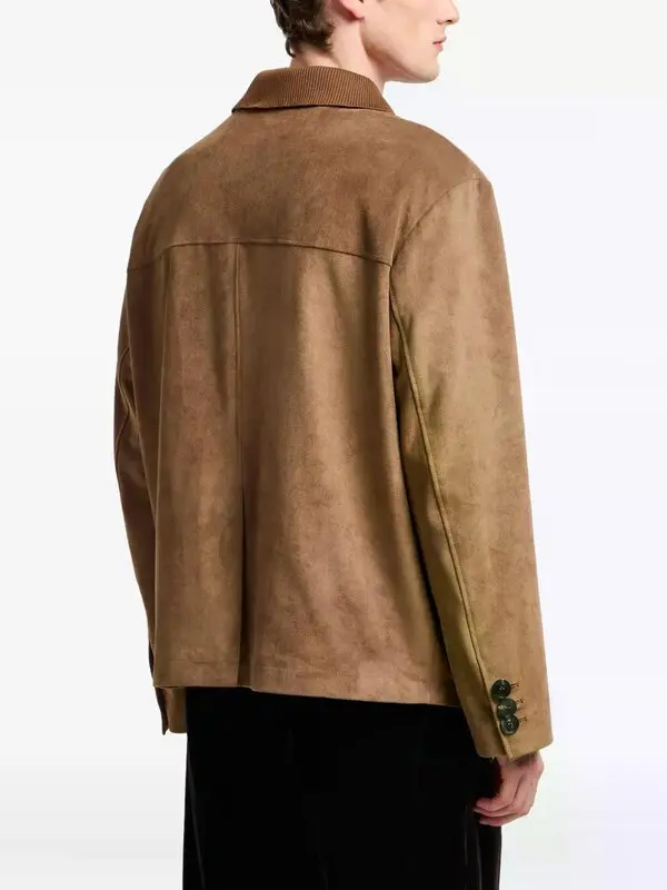 Emporio Armani Button-fastening Suede Jacket