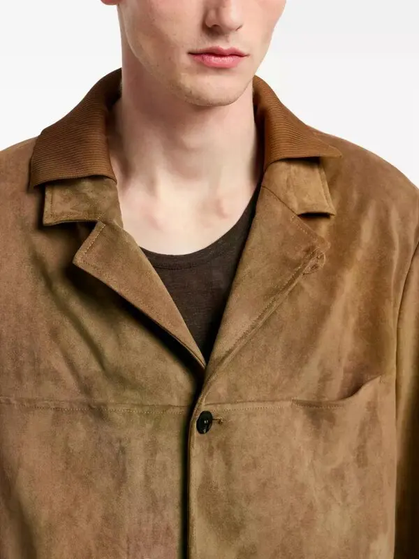 Emporio Armani Button-fastening Suede Jacket