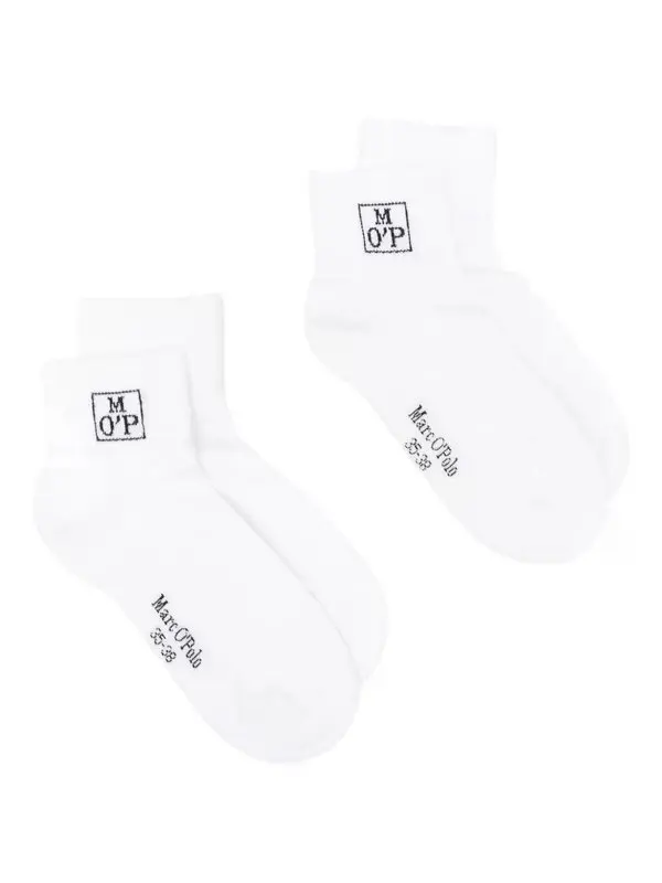 Marc O'polo Logo-jacquard Socks - White