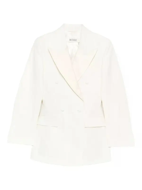RÓHE Hourglass Tuxedo Blazer - White