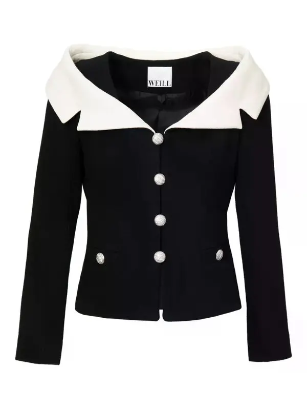 WEILL Bardot Neck Button Jacket