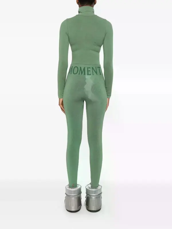 Perfect Moment Seamless Thermal Ski Leggings - Green