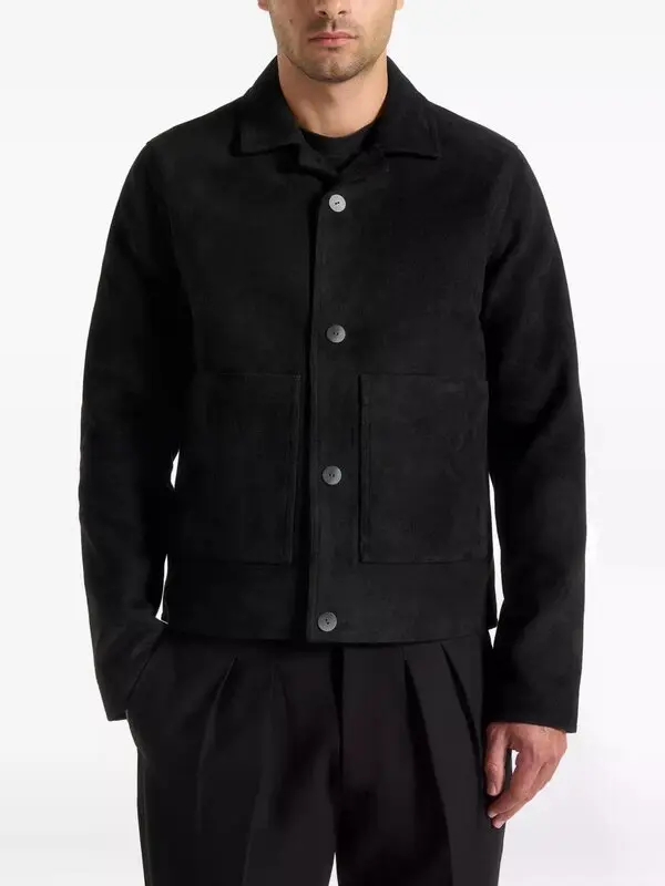 Manière De Voir Michel Suede-effect Revere-collar Jacket