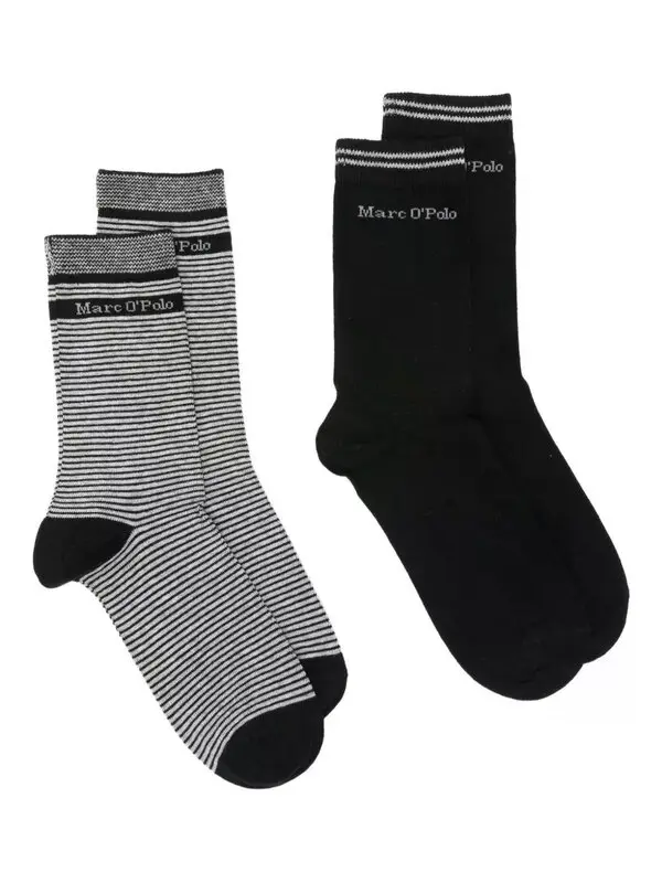 Marc O'polo Striped Socks - Black