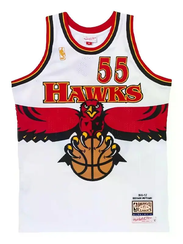 Mitchell & Ness Nba Atlanta Hawks 96 Dikembe Mutombo Jersey - White