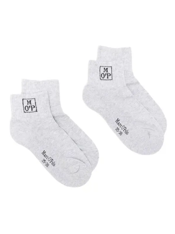 Marc O'polo Logo-intarsia Socks - Grey