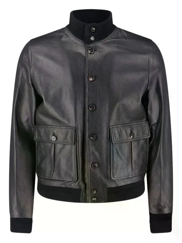 VALSTAR Leather Bomber Jacket