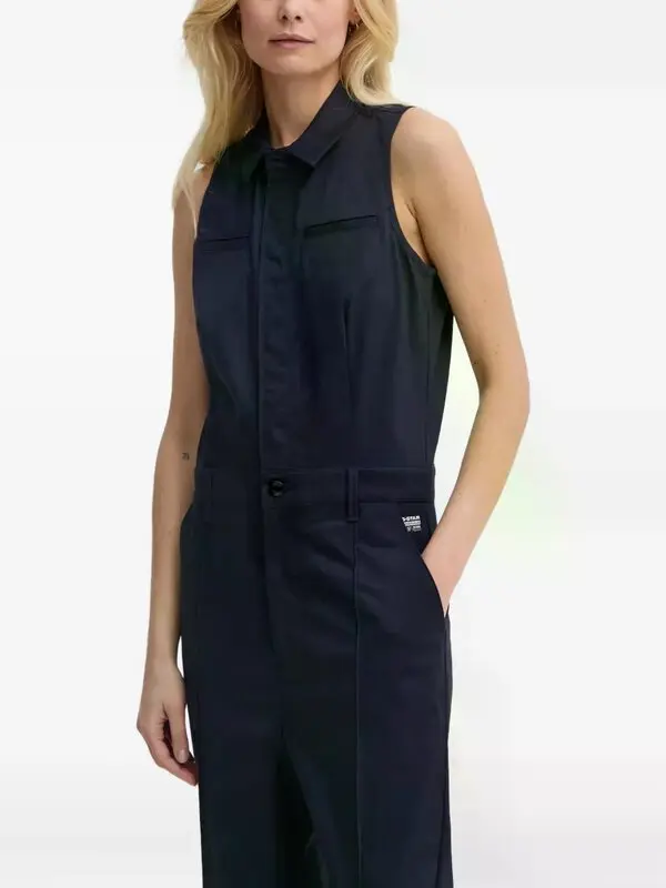 G-star Raw Classic-collar Sleeveless Jumpsuit - 3873