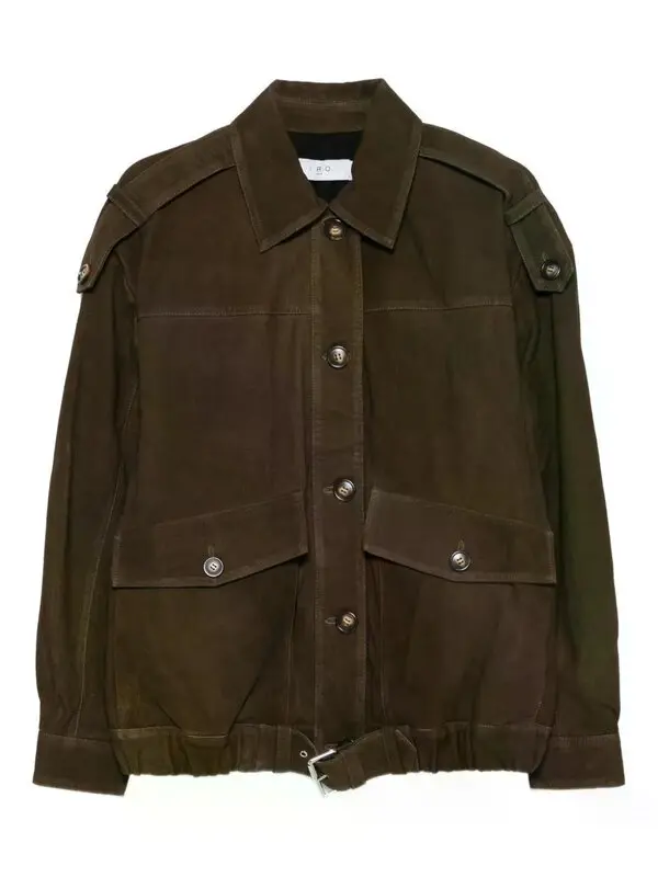 IRO PARIS Leather Jacket - Green