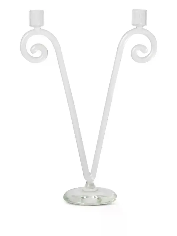 SOPHIE LOU JACOBSEN Spiral Double-stem Candleholder - Neutrals