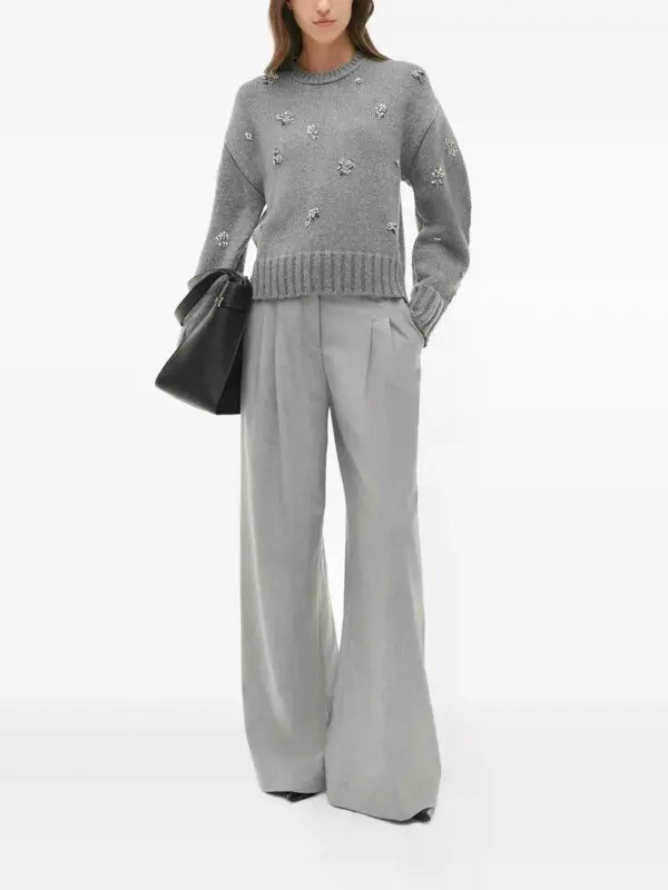 Simkhai Coraline Embellished Sweater - Grey