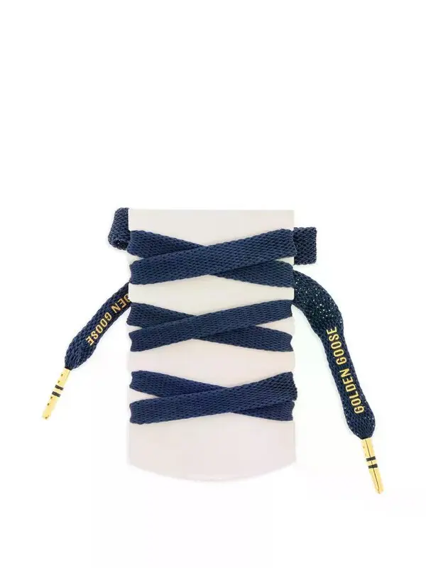 GOLDEN GOOSE Button-appliqué Shoelaces - Blue