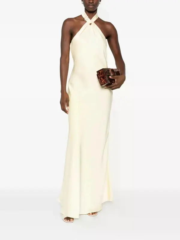 RAHIL HESAN Halterneck Sleeveless Gown