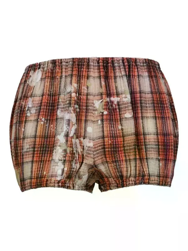 R13 Plaid Bloomer Shorts