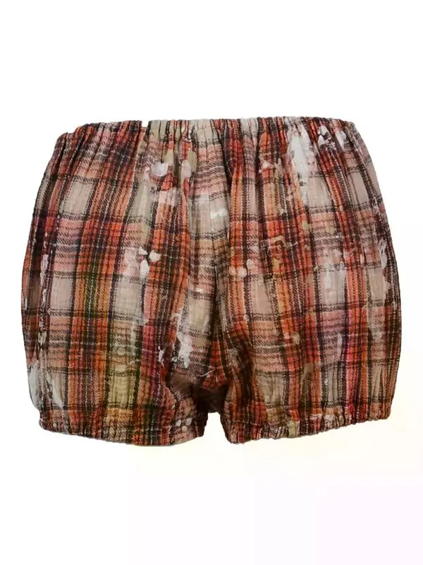 R13 Plaid Bloomer Shorts