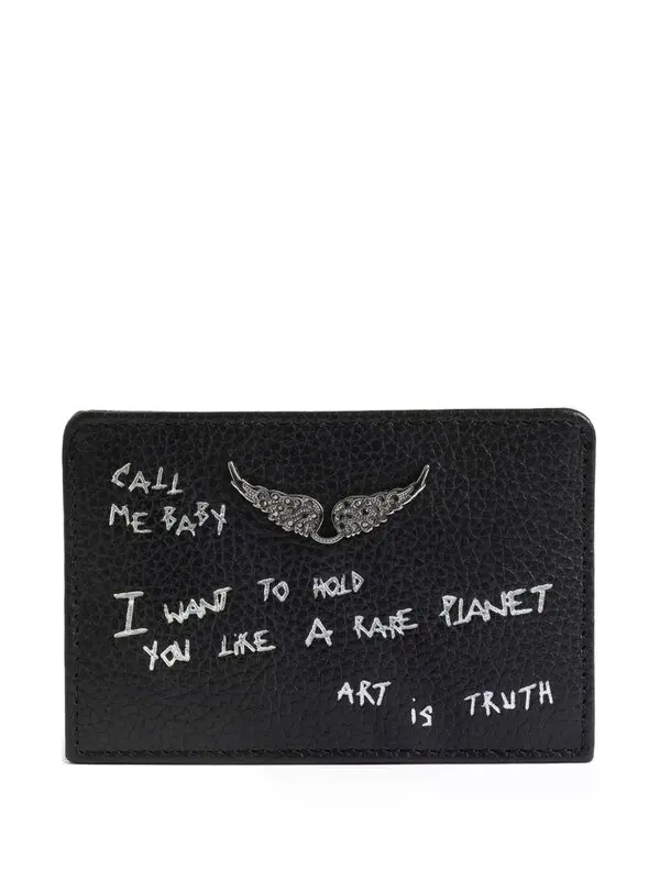 Zadig&Voltaire Grained Graffiti Pass - Black