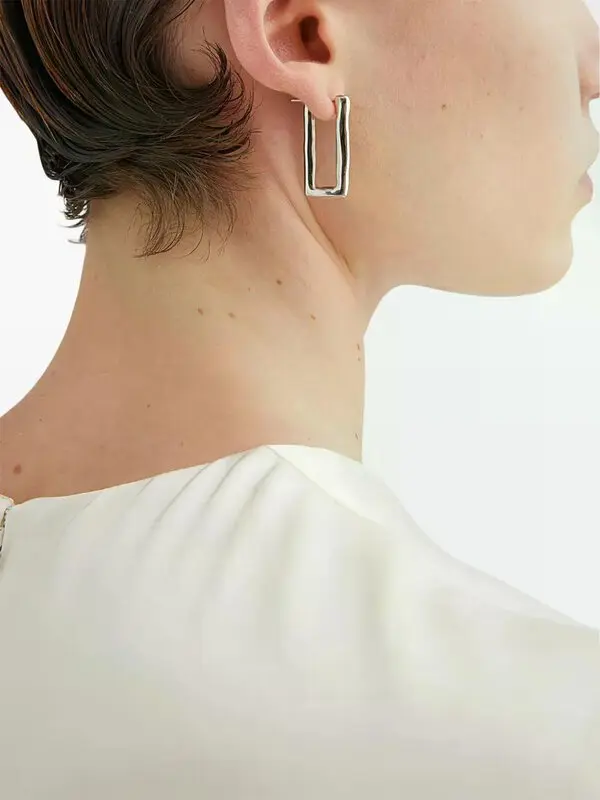 JIL SANDER Rectangular Hoop Earrings