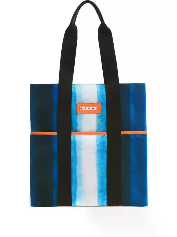 Marni Striped Tote Bag With Tape Handles