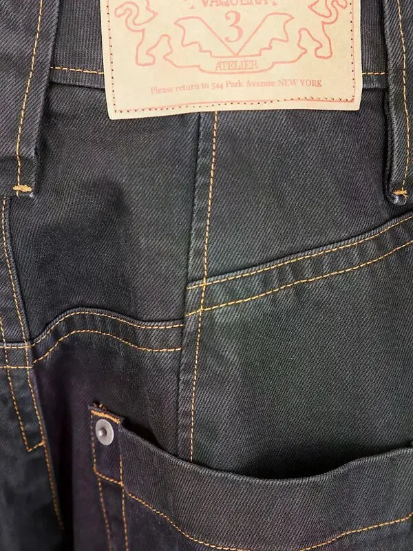Vaquera Jeans With Topstitch Detail
