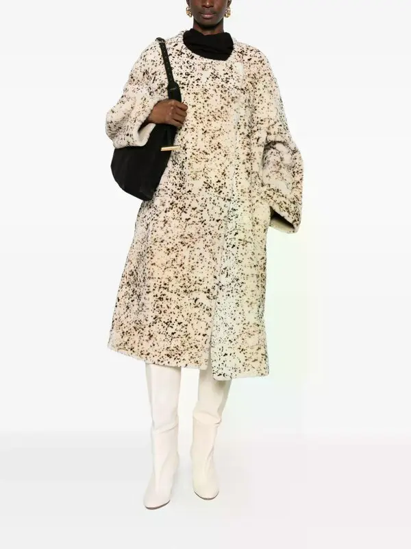 TOTEME Stracciatella Shearling Coat - Neutrals