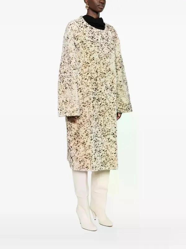 TOTEME Stracciatella Shearling Coat - Neutrals