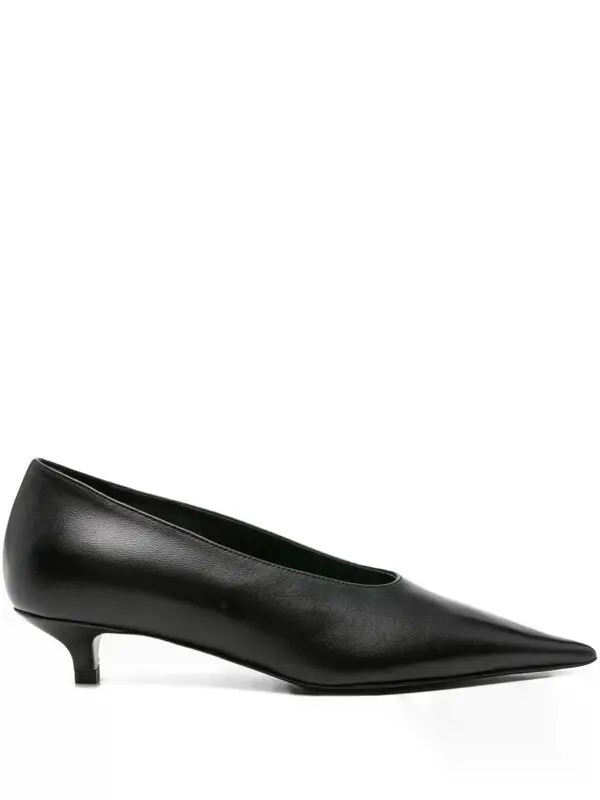 TOTEME Sharp Nappa Kitten Pumps - Black
