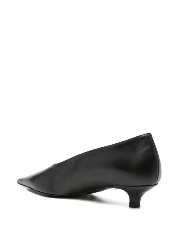 TOTEME Sharp Nappa Kitten Pumps - Black
