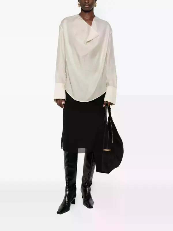 TOTEME Cowl Neck Long Sleeve Blouse