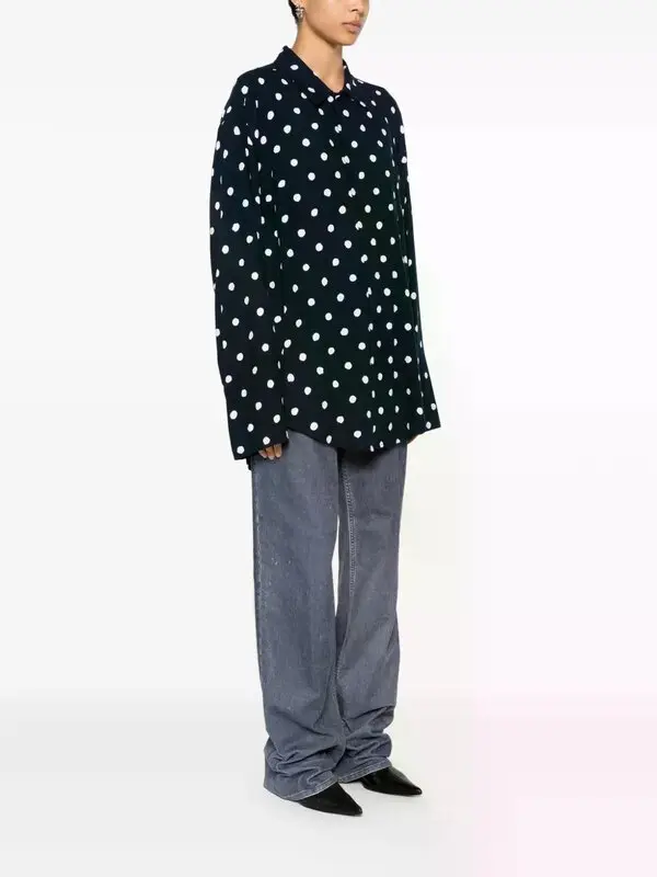 Balenciaga Polka Dot Long-sleeved Shirt