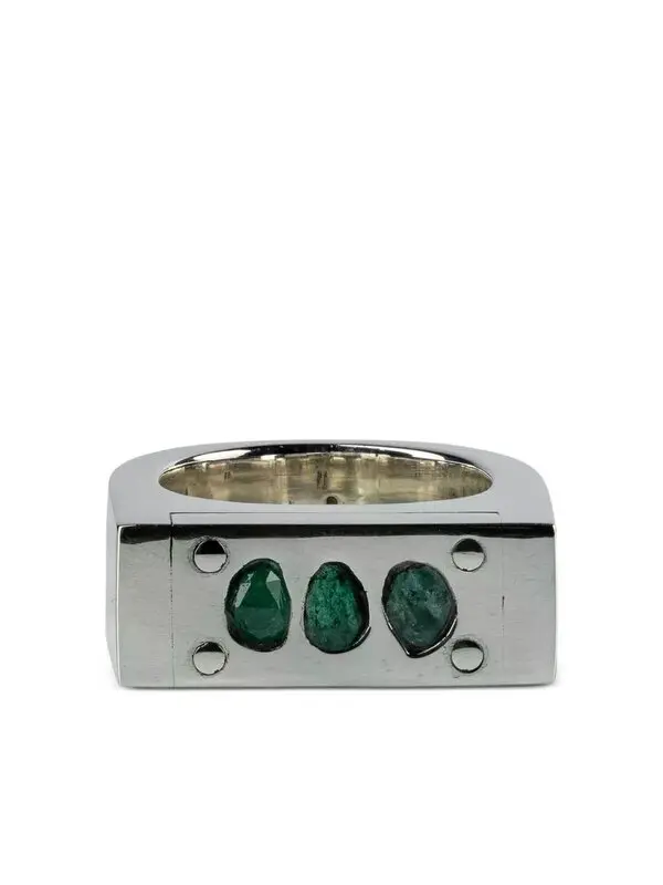 PARTS OF FOUR Plate Emerald Ring
