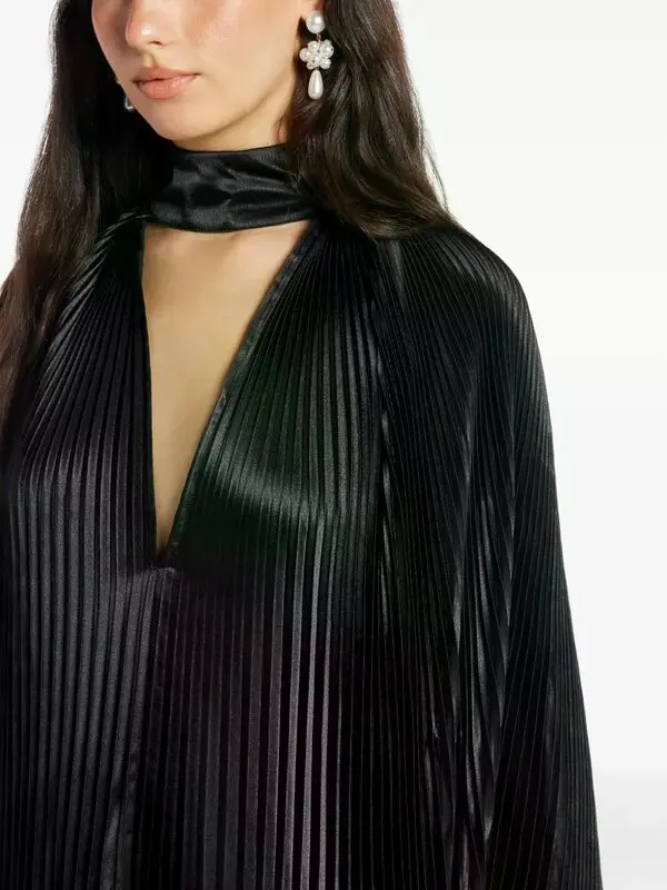 L'IDEE Pleated Ruffled Empire Dress