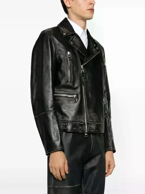 Alexander McQueen Zipped Leather Biker Jacket