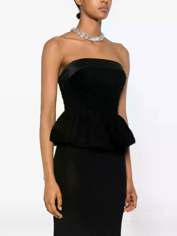 Viktor & Rolf Tulle Ruffle Strapless Top