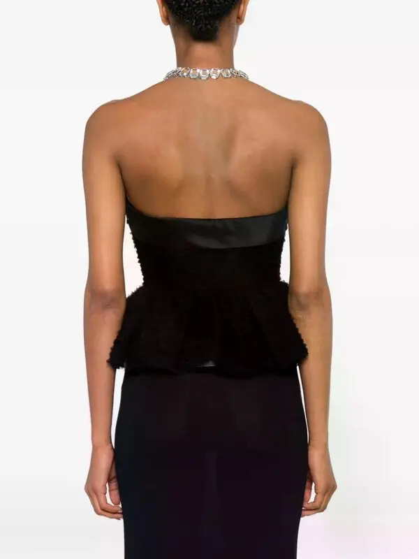 Viktor & Rolf Tulle Ruffle Strapless Top