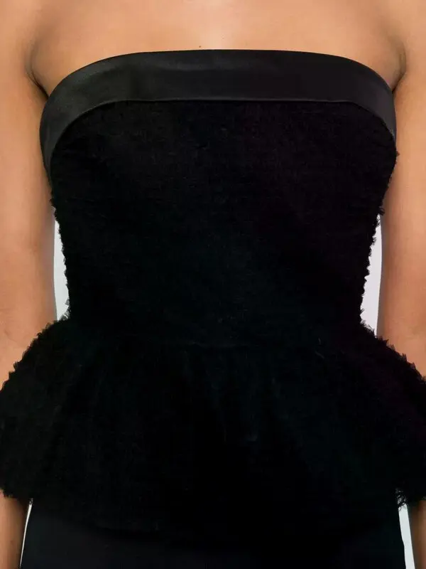 Viktor & Rolf Tulle Ruffle Strapless Top