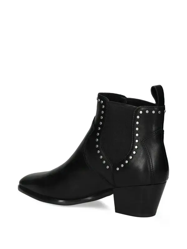 Ash Funk Studded Leather Boots - Black