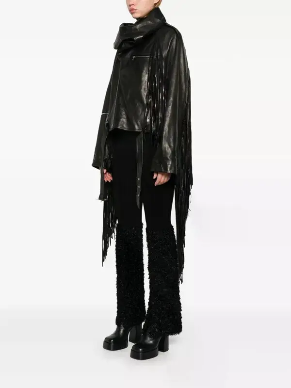 Rick Owens Fringed Leather Jacket