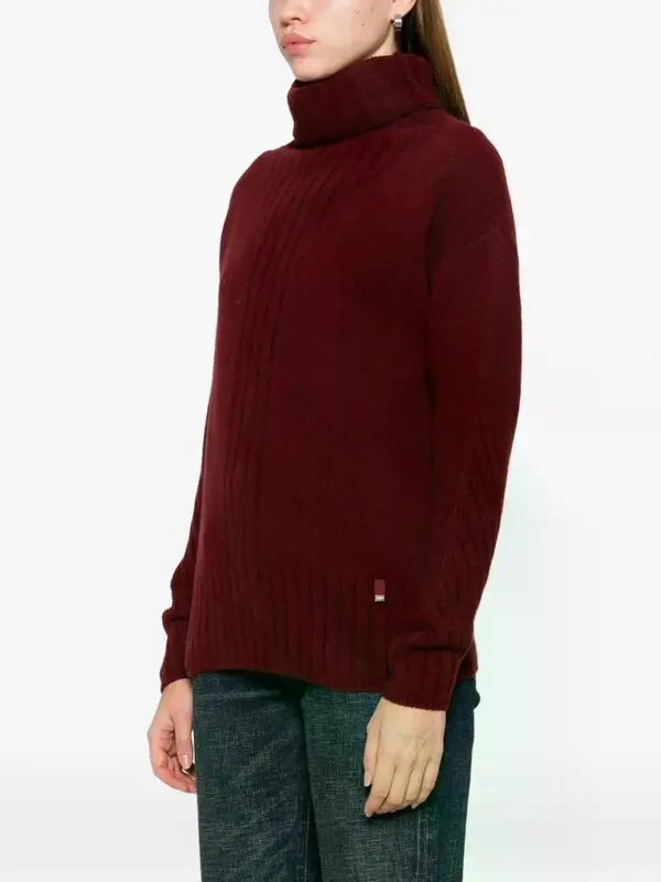 Herno Wool Roll Neck Jumper - Red