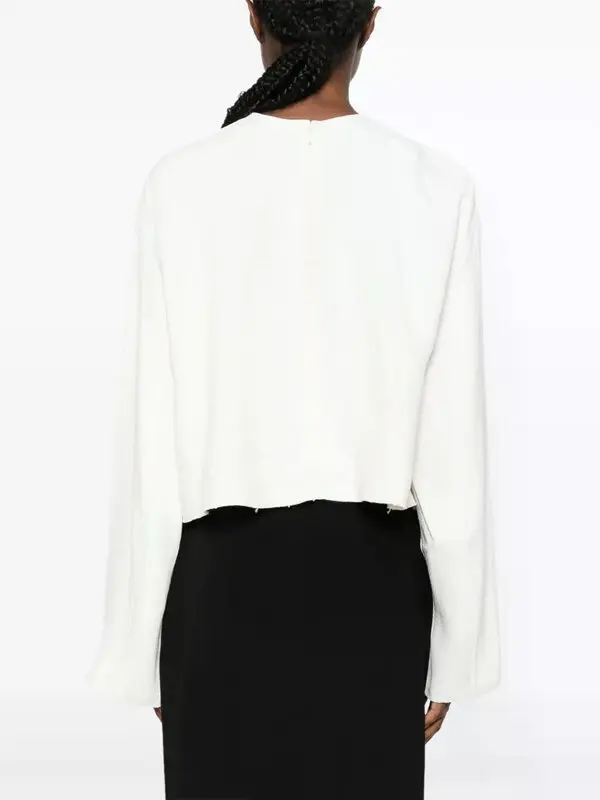 TOTEME Raw-hem Blouse - White