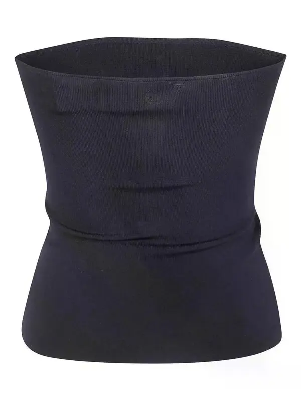 ENTIRE STUDIOS Ribbed Knit Strapless Top - Black