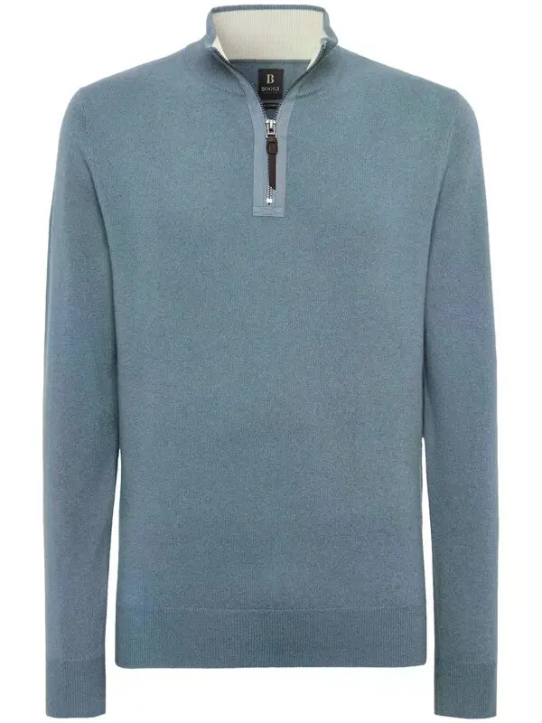 Boggi Milano Cashmere Half-zip Jumper
