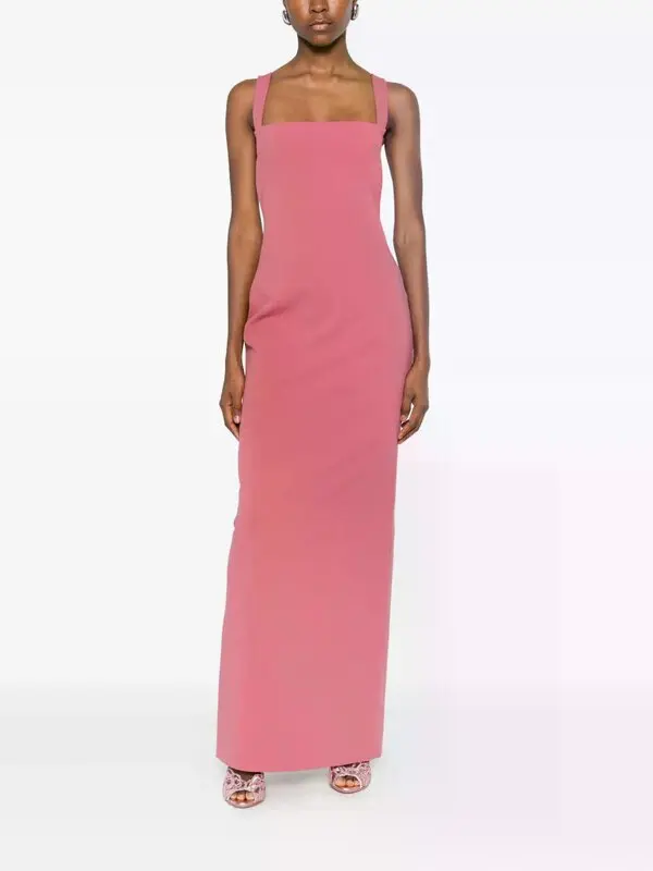 Solace London Square-neck Maxi Dress - Pink